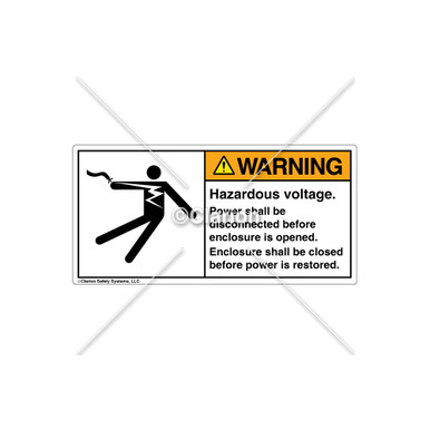 Warning/Hazardous Voltage (5025-AHWHPJ) label