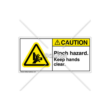 Caution/Pinch Hazard (H1042-TDCHPJ) label