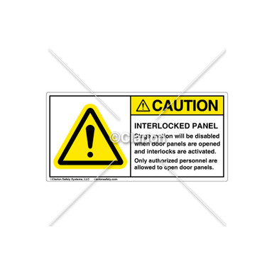 Caution/Interlock Panel (H6014-G49CHPJ) label