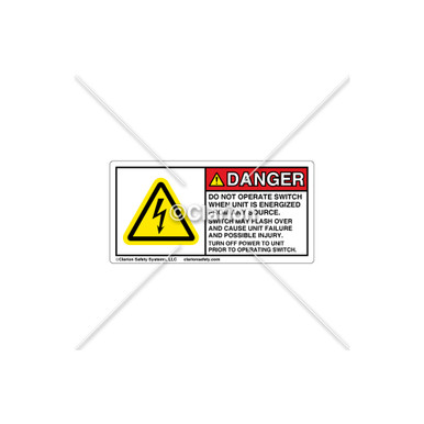 Danger/Do Not Operate Switch (C25418-02) label