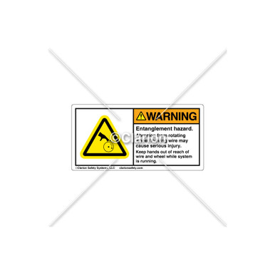 Warning/Entanglement Hazard (314532) label