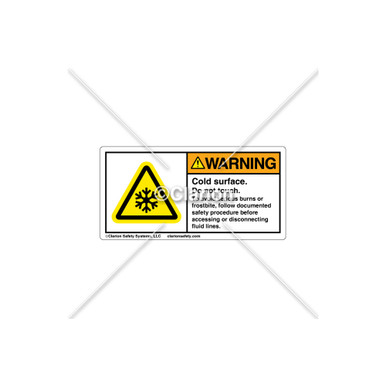 Warning/Cold Surface (H6044-A98WHPK) label