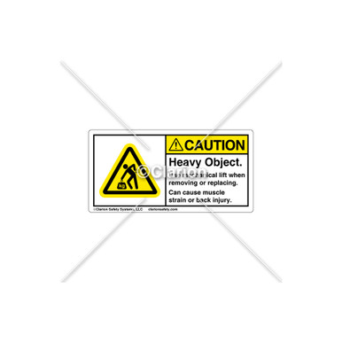 Caution/Heavy Object (H5158-J54CHPK) label