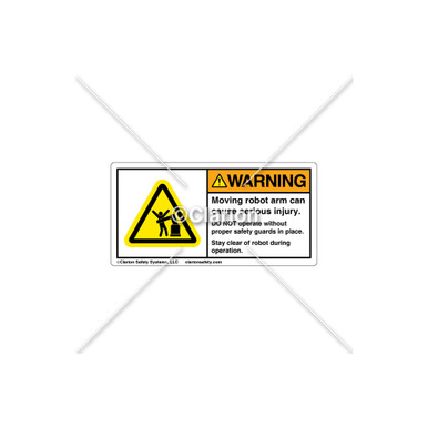 Warning/Moving Robot Arm (H5166-V83WHPK) label