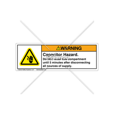 Warning/Capacitor Hazard (C23459-01) label