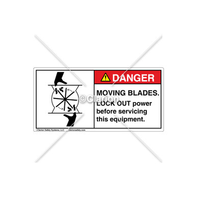 Danger/Moving Blades (C7835-01) label