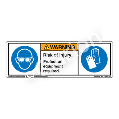 Warning/Risk of Injury (C6501-02) label