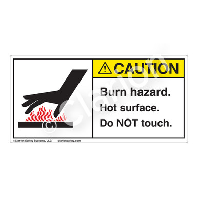 Caution/Burn Hazard (1024-01CH) Label
