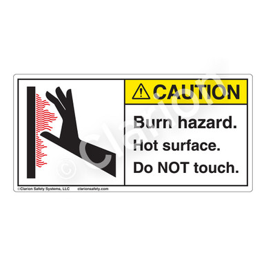 Caution/Burn Hazard (1100-01CH) Label