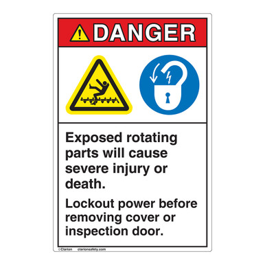 Danger/Rotating Parts (EMC 14 ) Label