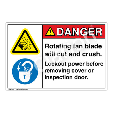 Danger/Rotating Fan Blade (EMC 21 ) Label