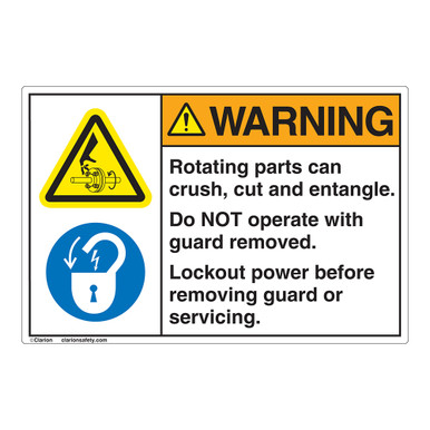 Warning/Rotating Parts (EMC 25 ) Label