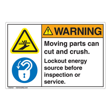 Warning/Moving Parts (EMC 30 ) Label