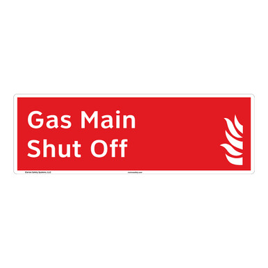 Gas Main Shut Off (F1028-) Sign