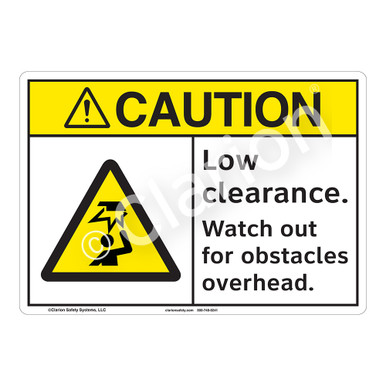 Caution Low Clearance (F1173-) Sign
