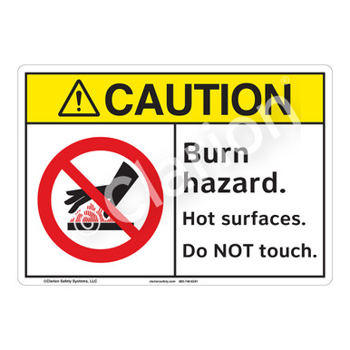 Caution Burn Hazard (F1175-) Sign