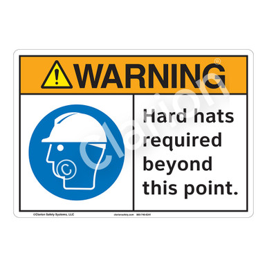 Warning Hard Hats (F1190-) Sign