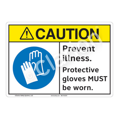 Caution Prevent Illness (F1196-) Sign