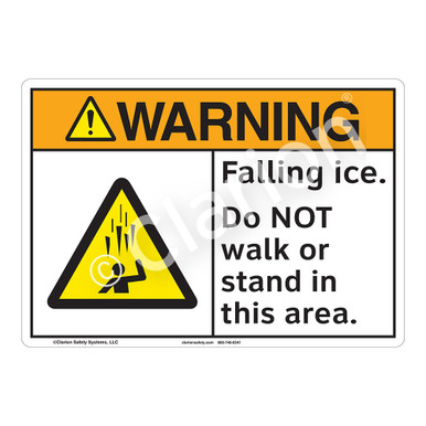 Warning/Falling Ice (F1277-) Sign