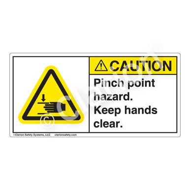 Caution/Pinch Point Hazard (H1105-G3CH) Label