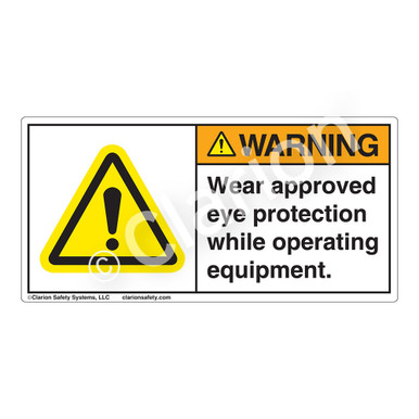 Warning/Chemical Splash Hazard (H6014-AUWH) Label