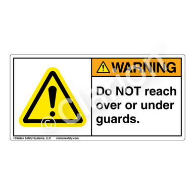 Warning/Do Not Reach (H6014-DTWH) Label