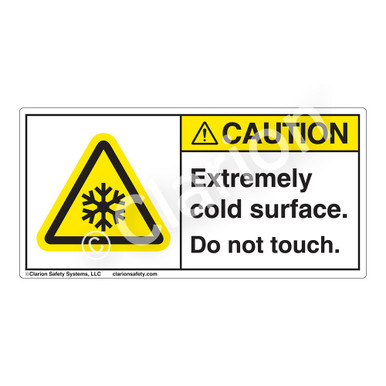 Caution/Extremely Cold Surface (H6044-A76CH) Label