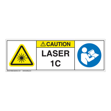 Caution/Laser Radiation Class 1C (IEC1011-H) Label