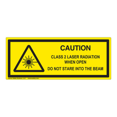 Caution Class 2 Laser (IEC-6003-E74-H) Label