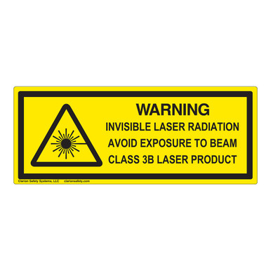 Warning/Invisible Laser Radiation Class 3B(IEC-6003-E93-) Label