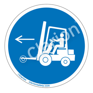 Forklift Point Left (IS6073-) Label