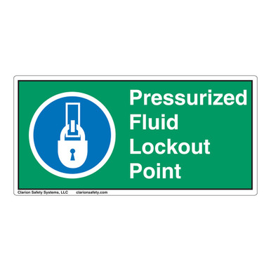 Pressurized Fluid Lockout Point (LP003-) Label