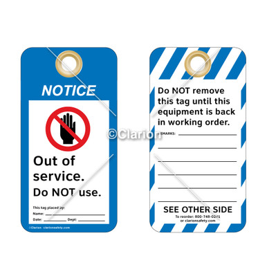 Notice/Out of Service (ST2007a-1) Tag