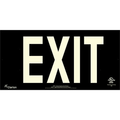Series 400 UL 924 PVC Exit - Black Background (UL451) Sign