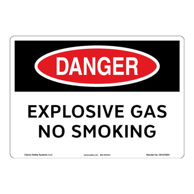 Danger/Explosive Gas Sign (OS1072DH-) Sign