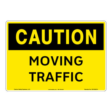Caution/Moving Traffic Sign (OS1232CH-) Sign
