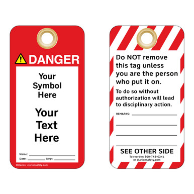 Custom Danger Tag | Symbol and Text | Clarion Safety Systems