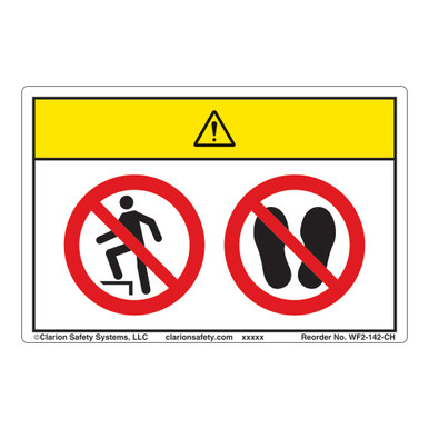 Caution/Do Not Step Label (WF2-142-CH) | Clarion Safety Systems