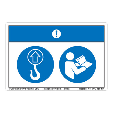 Notice/Lift Point Label (WF2-159-NH) | Clarion Safety Systems