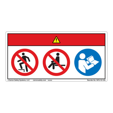 Danger/Do Not Step Label (WF3-101-DH) | Clarion Safety Systems