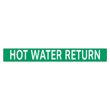 HOT WATER Return Pipe Marker | Clarion Safety Systems