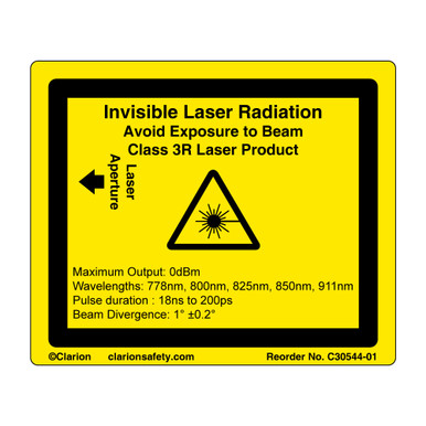 Invisible Laser Class 3R Label (C30544-01)