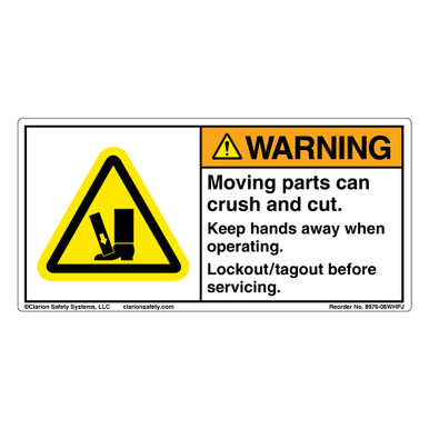 Warning/Moving Parts Label (8976-06WHPJ)