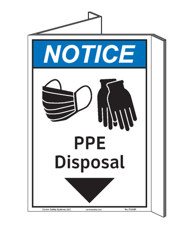 Notice/PPE Disposal (F1398P-) Sign