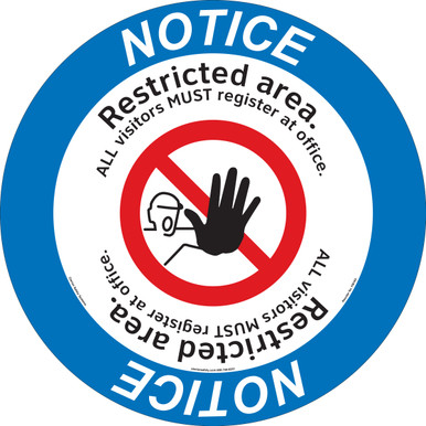 Notice/Restricted area Floor Marker (FM183-) | Clarion Safety Systems