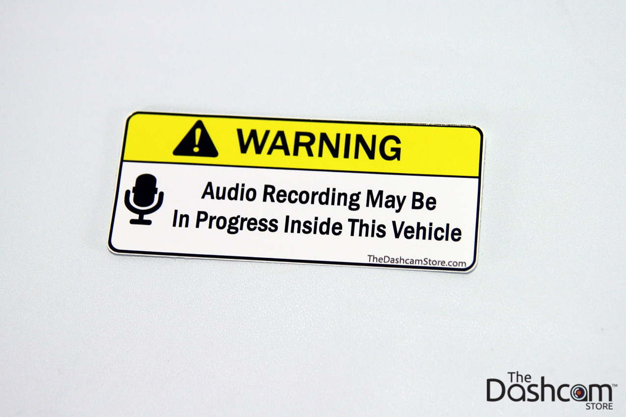 Warning Sticker - Audio Recording May Be In Progress