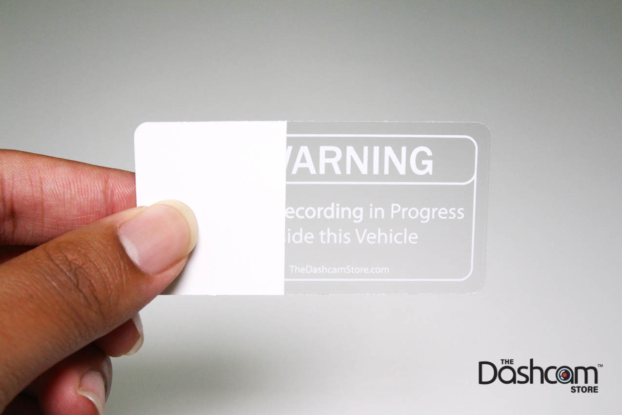 Transparent Warning Sticker | Audio Recording In Progress