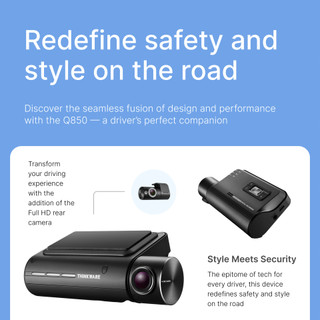 Shop Thinkware Q850 | Front + Rear 2K QHD ADAS WiFi Dashcam