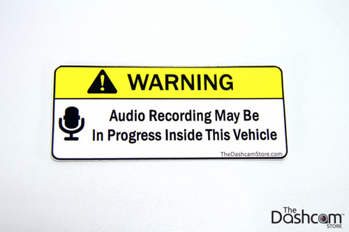 Warning Sticker - Audio Recording May Be In Progress