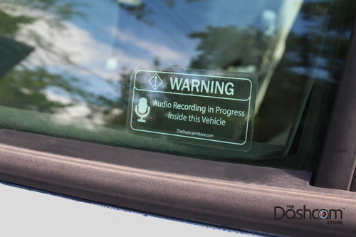 Transparent Warning Sticker | Audio Recording In Progress